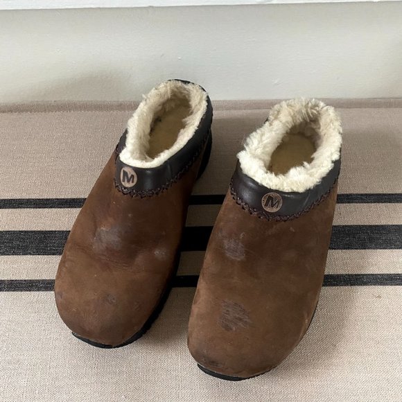 Merrell | Shoes | Merrell Encore Chill Stitch Womens 8 Brown Clog ...